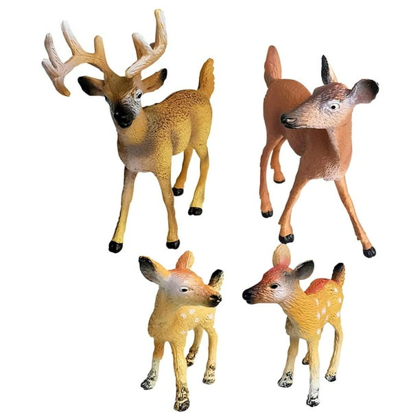 Plastico Life Deer Animal Modelo de juguete nos de 3 a 8 anos Bosque Accion Figuras de ciervos Educacion Baoblaze Animales Salvajes