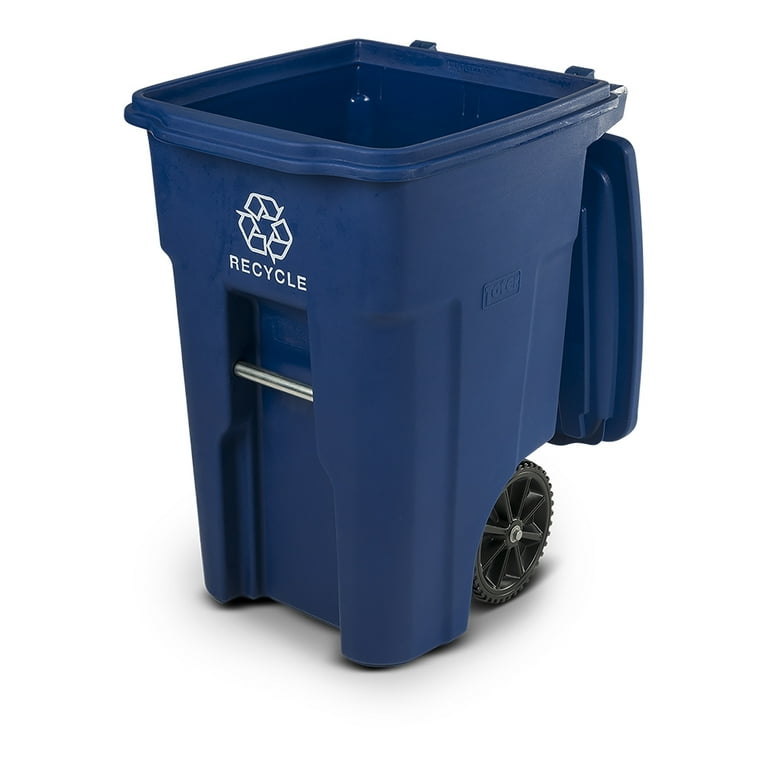 Blue Recycling Bin With Lid