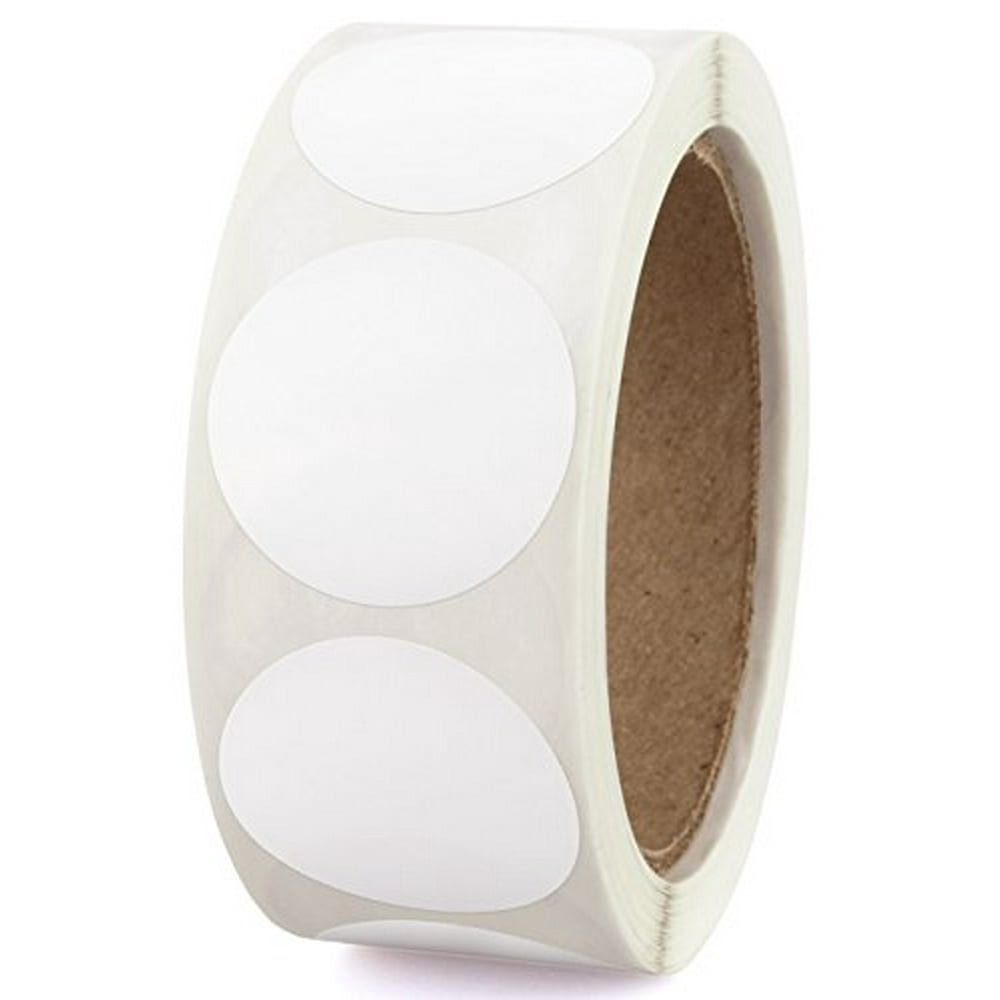 IDEALSEAL 1-1/2" White Color-Code Labeling Dots | Permanent Adhesive ...