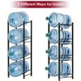 4 Tier Black Water Cooler Jug Rack, 5 Gallon Water Jug Holder Heavy ...
