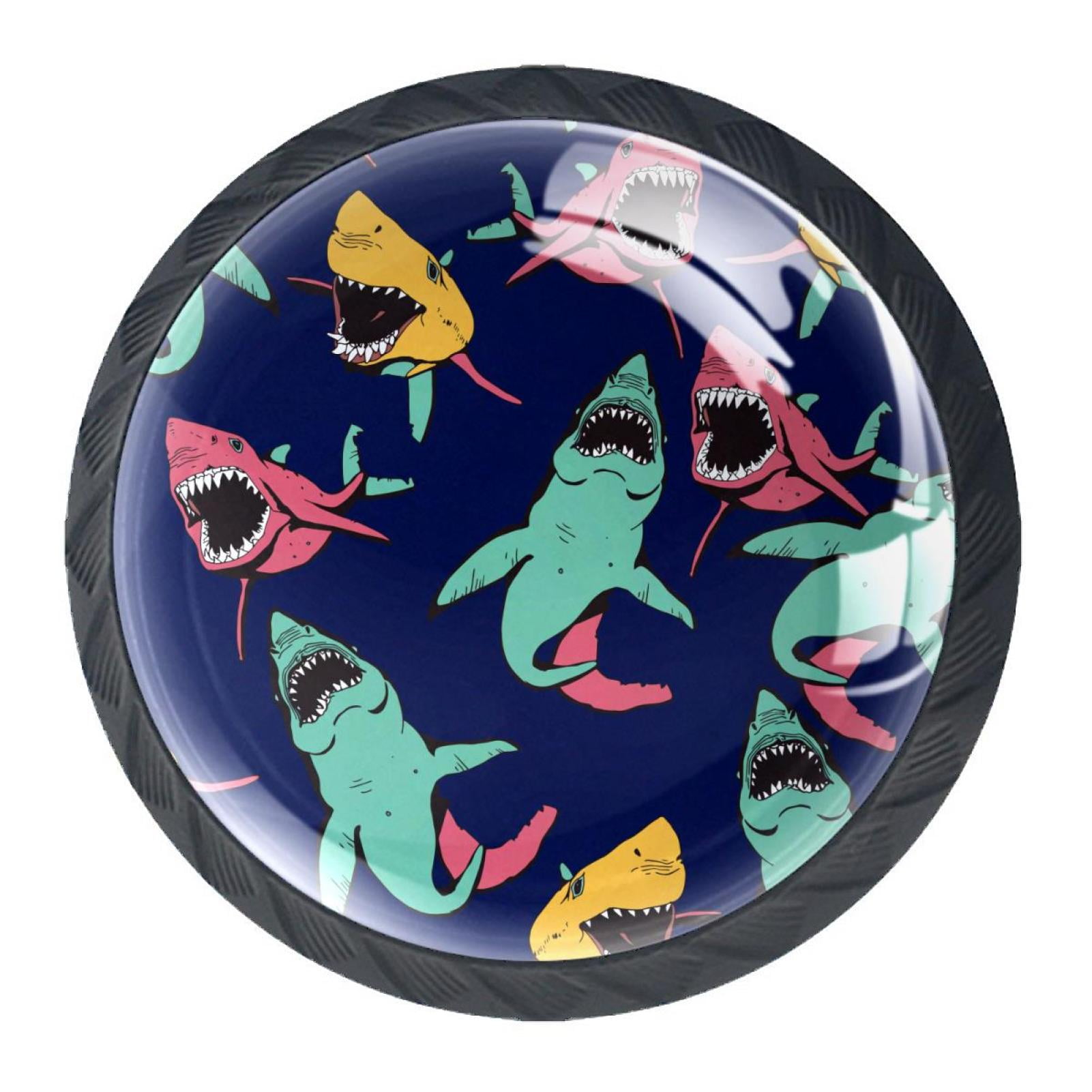 4 Pcs Shark Knobs for Kitchen Cabinet Cupboard Dresser Bookcase Drawer ...