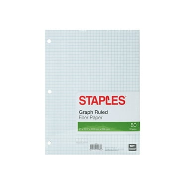 Oxford Filler Paper, 8-1/2" x 11", 4 x 4 Graph Rule, 3-Hole Punched ...