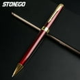 STONEGO Metal Ballpoint Pen - Black Ink Medium Point 1.0mm, Smooth ...