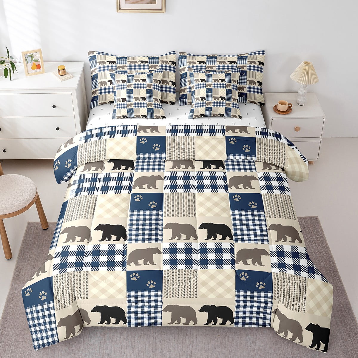 Click here for Erosebridal Bear Queen Comforter Set - 7 Pieces Be... prices