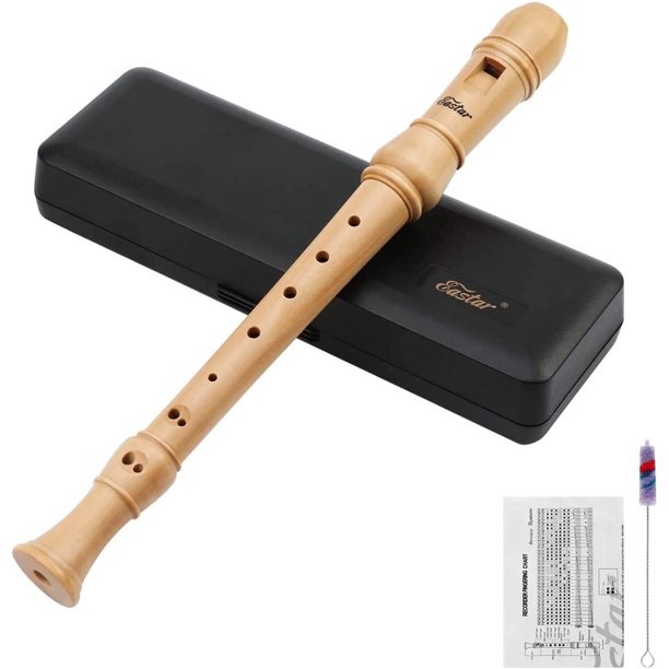 Beginner's Soprano German Style Recorder in C Key, Crafted from Maple ...