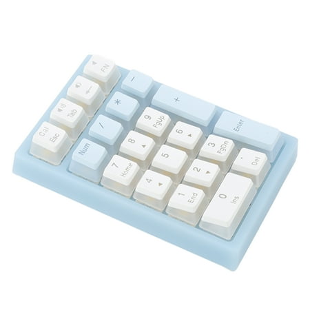 Mechanical Numeric Keypad, 21 Key Mini Numpad RGB Backlit Gaming Keypad ...