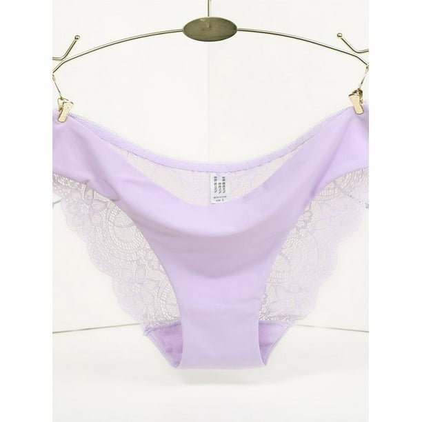 Balai - Women's Invisible Seamless Bikini Lace Briefs Underwear ...