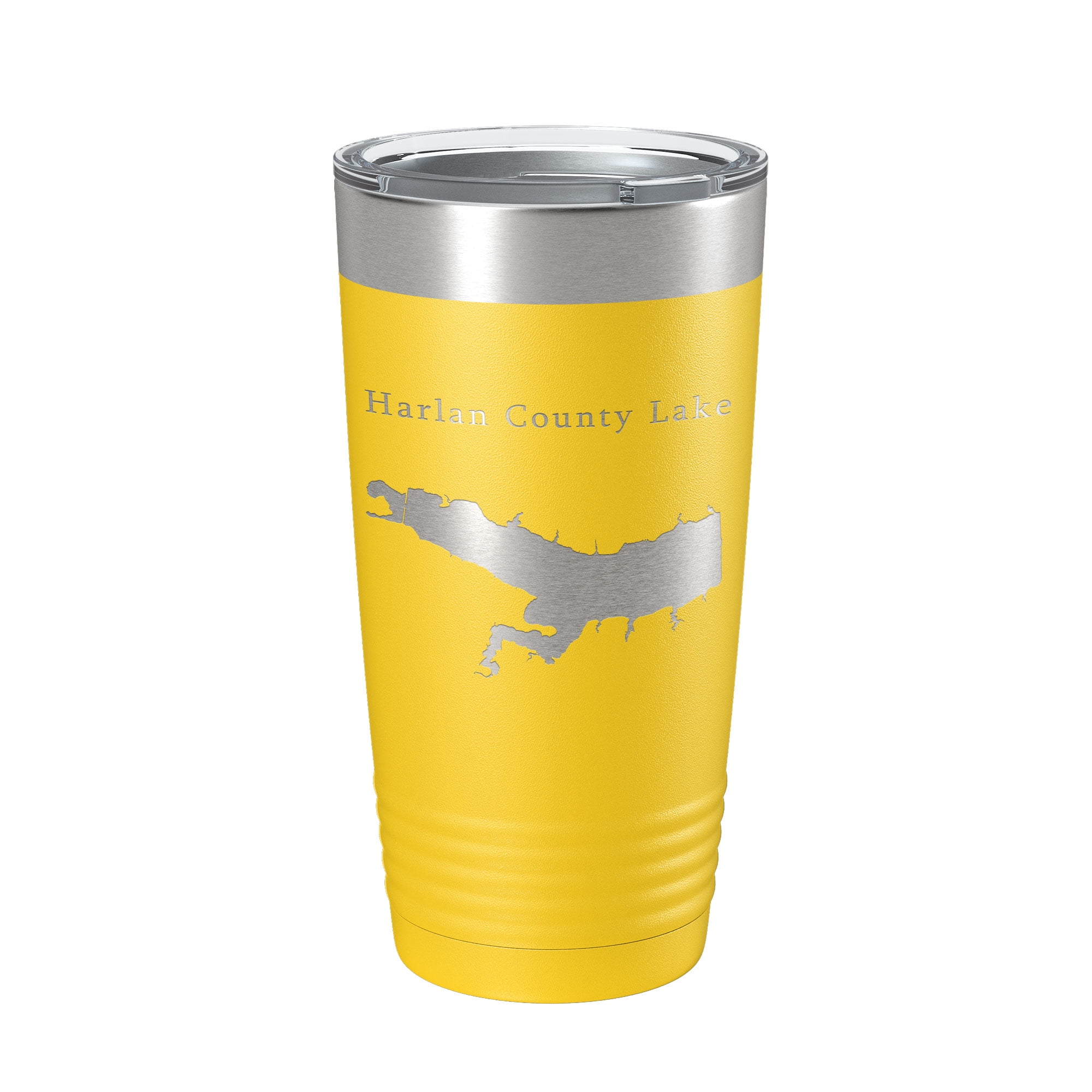 Harlan County Lake Map Tumbler Travel Mug Insulated Laser Engraved ...