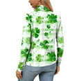 ASDFVBKG St. Patrick's Day Tops for Women Short SleeCowle Tops Work ...