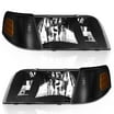 Fit 1998-2011 Ford Crown Victoria Headlights+Corner Signal Lamp Set LH ...