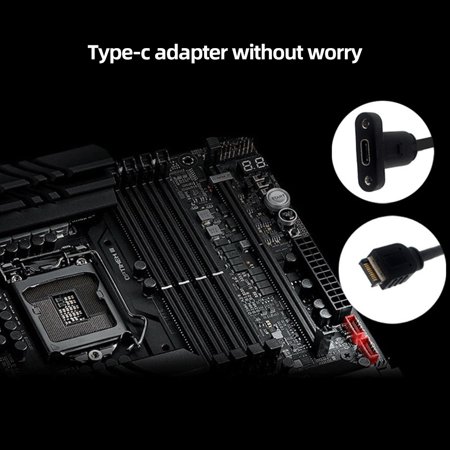 Clairlio USB3.0 19/20P To TYPE-E Adapter TYPE-C Insert Port Conversion ...