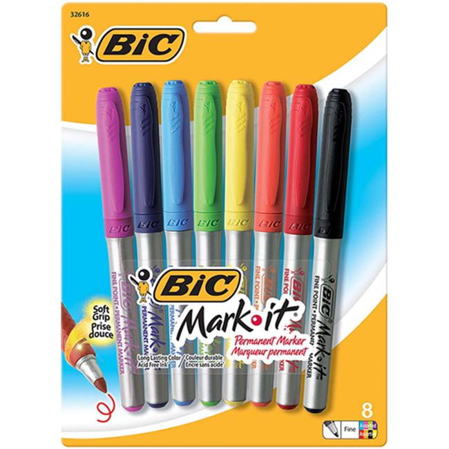 Bic Usa Inc Bic Mark It Permanent Markers 8 Ct - Walmart.com