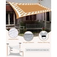 Amber Square Sun Shade Sail 12' x 16', Graphic Retro Orange White ...