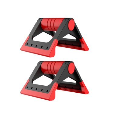 Rocket Fitness Push-Up Stands with Attached Resistance Bands, Steel ...