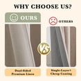 Blackout Room Divider Curtain Extra Long Drape For Sliding Gldoors 132 ...