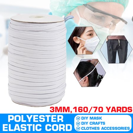 160/70 Yards Stretchy Braiding Elastic Cords Mask Rope Elastic Bands ...