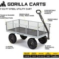 Gorilla Carts 1000-lb. Capacity Steel Utility Cart, Model #GOR1001-Com ...