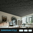 Art3d 12-Piece Drop Ceiling Tiles 24x24-Inch, Romantic Style Black PVC ...
