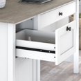 UrbanPro Farmhouse 54W Desk with Drawers and Organizer in Shiplap Gray ...