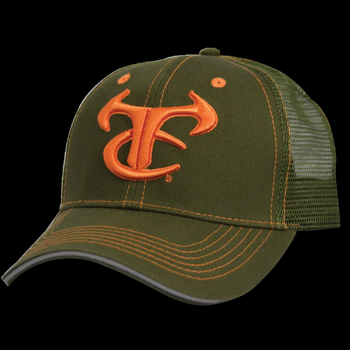 TrueTimber OD Green and Orange Mesh Back Logo Cap - Walmart.com