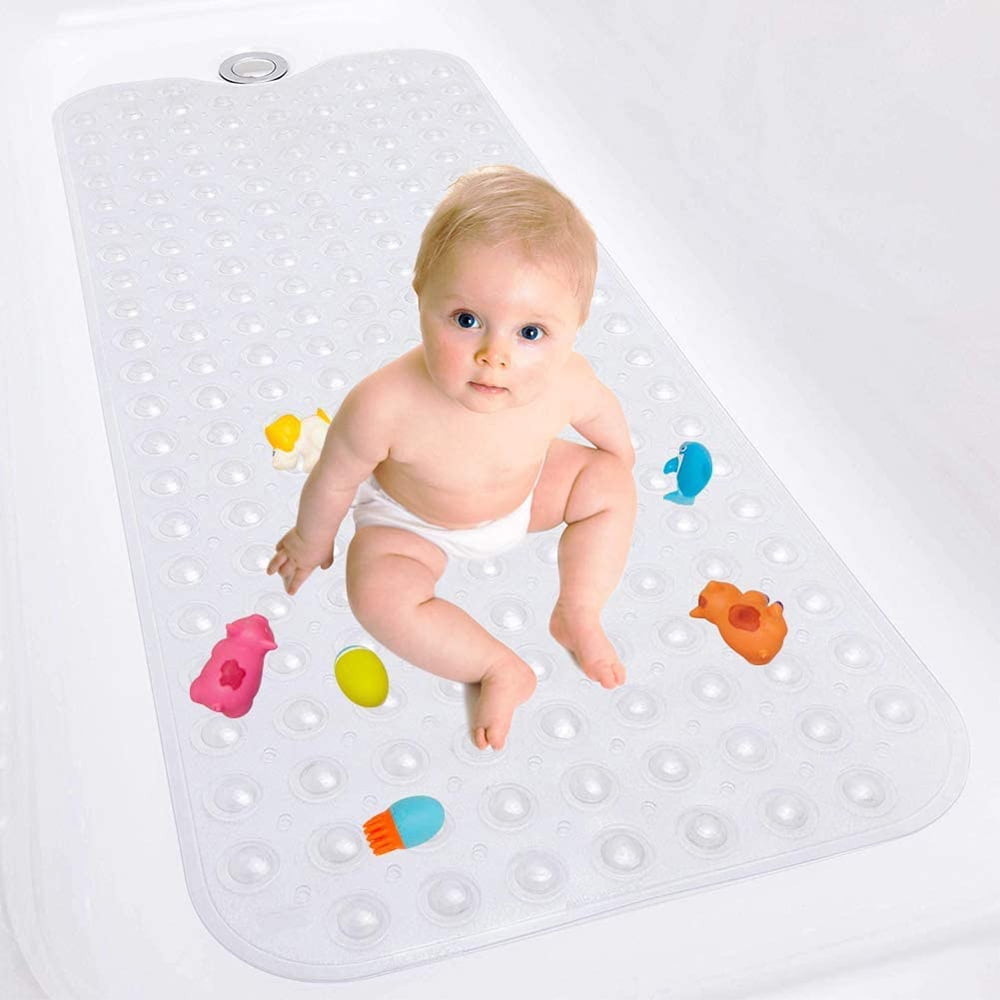 Vive Comb Bath Tub Mat, Larger Suction Cups Bath Mats with Strong Grip ...