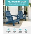 Folding Adirondack Chair set of 2, HDPE All-Weather Lawn Chair with 2 ...