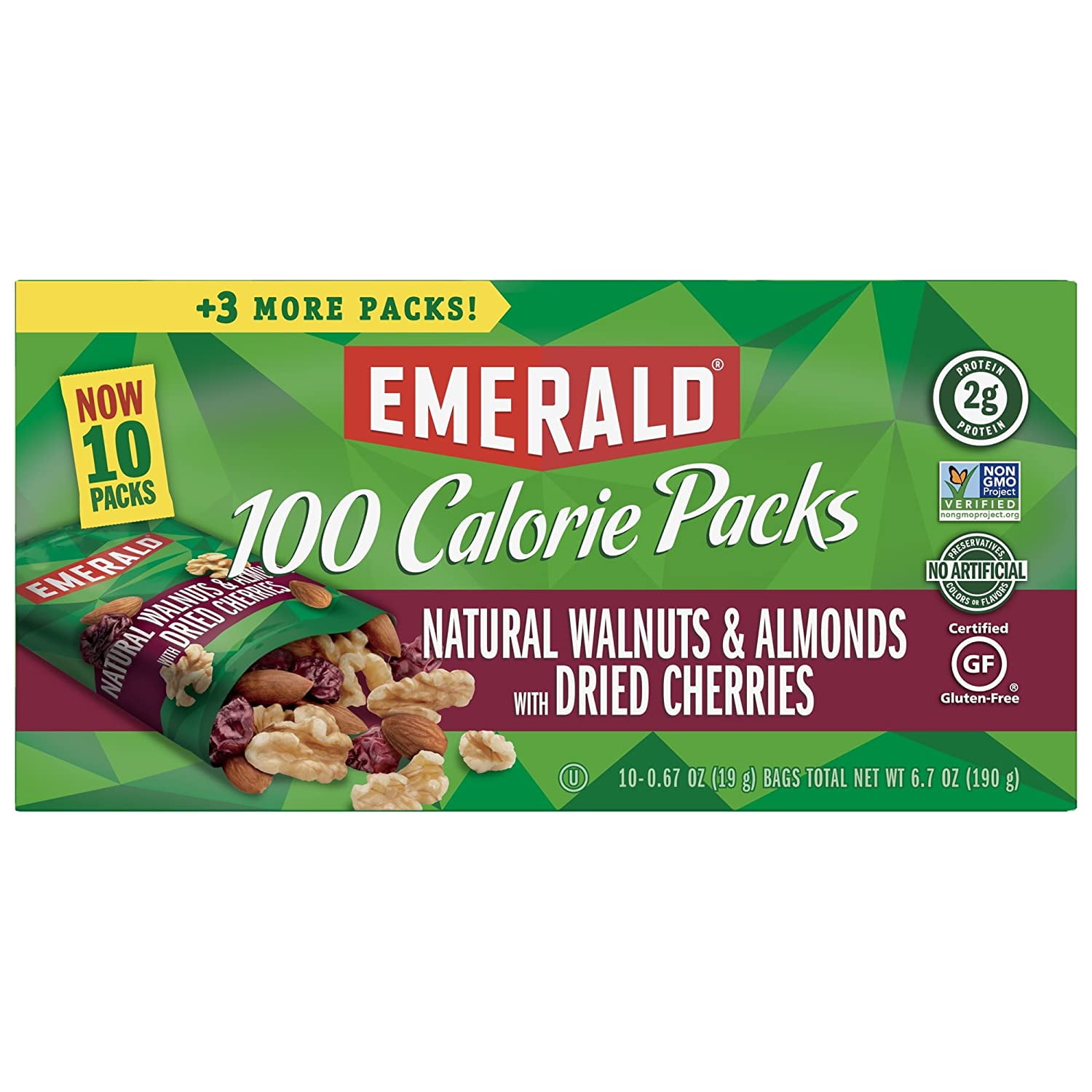 Emerald Nuts, Natural Walnuts and Almonds With Dried Cherries, 100 ...