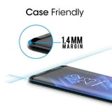 Amfilm Full Cover Tempered Glass Screen Protector, Samsung Galaxy S8 ...