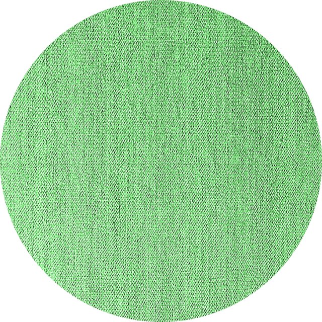 Ahgly Company Indoor Round Solid Emerald Green Modern Area Rugs, 4 ...