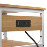 SogesPower 3-Tier Kitchen Trolley with Storage, Electrical Shelf Stand ...