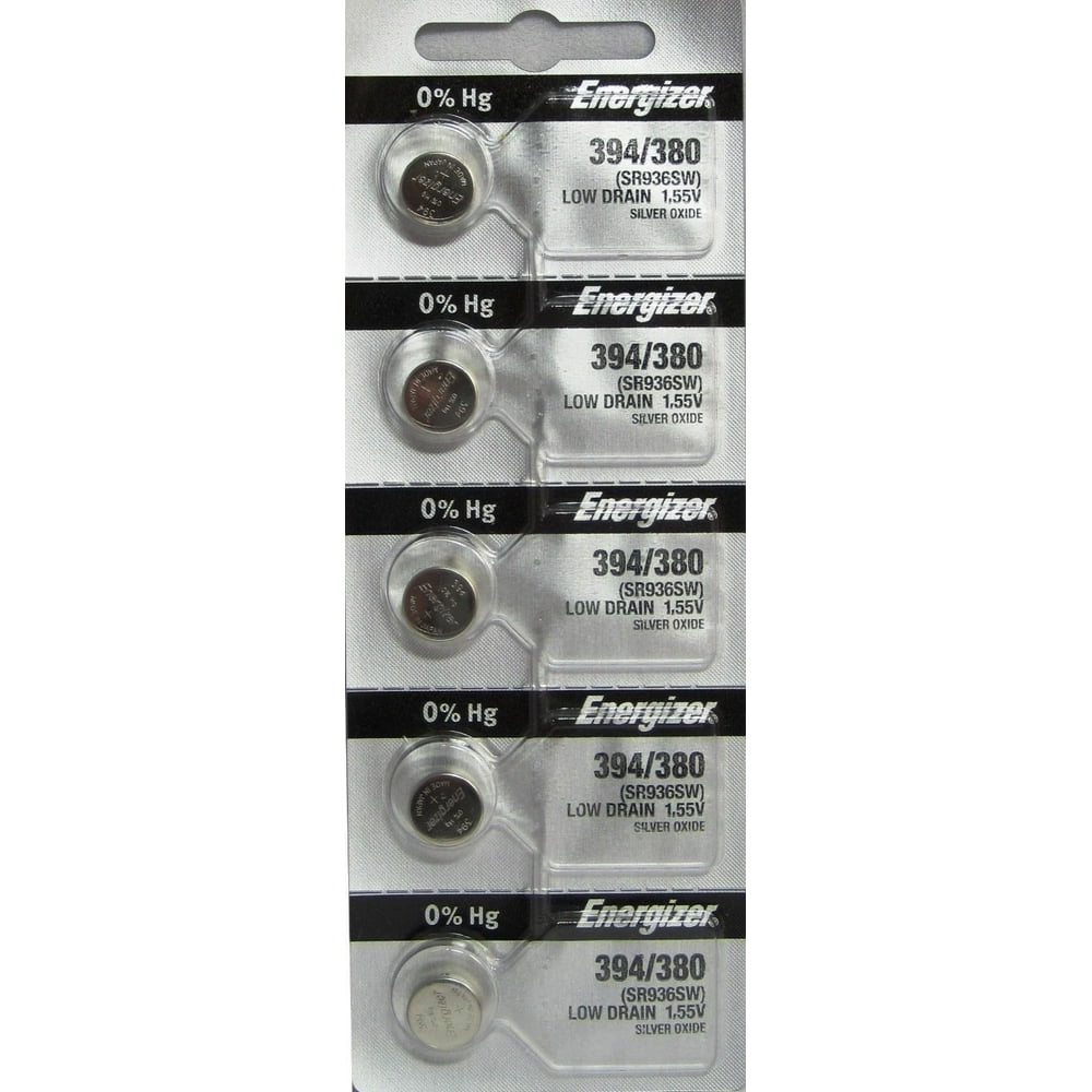 Energizer 394/380 (SR936W, SR936SW) Silver Oxide Watch Battery. On Tear ...