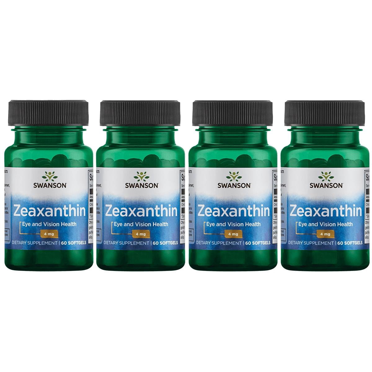 Swanson Zeaxanthin 4 mg 60 Sgels 4 Pack - Walmart.com