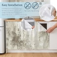 Abstract Cabinet Curtains for Kitchen 10"W x 11"L, Vintage Brown Grey ...