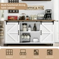 DreamCurship Farmhouse Coffee Bar Cabinet, 58" Sideboard Buffet Cabinet ...