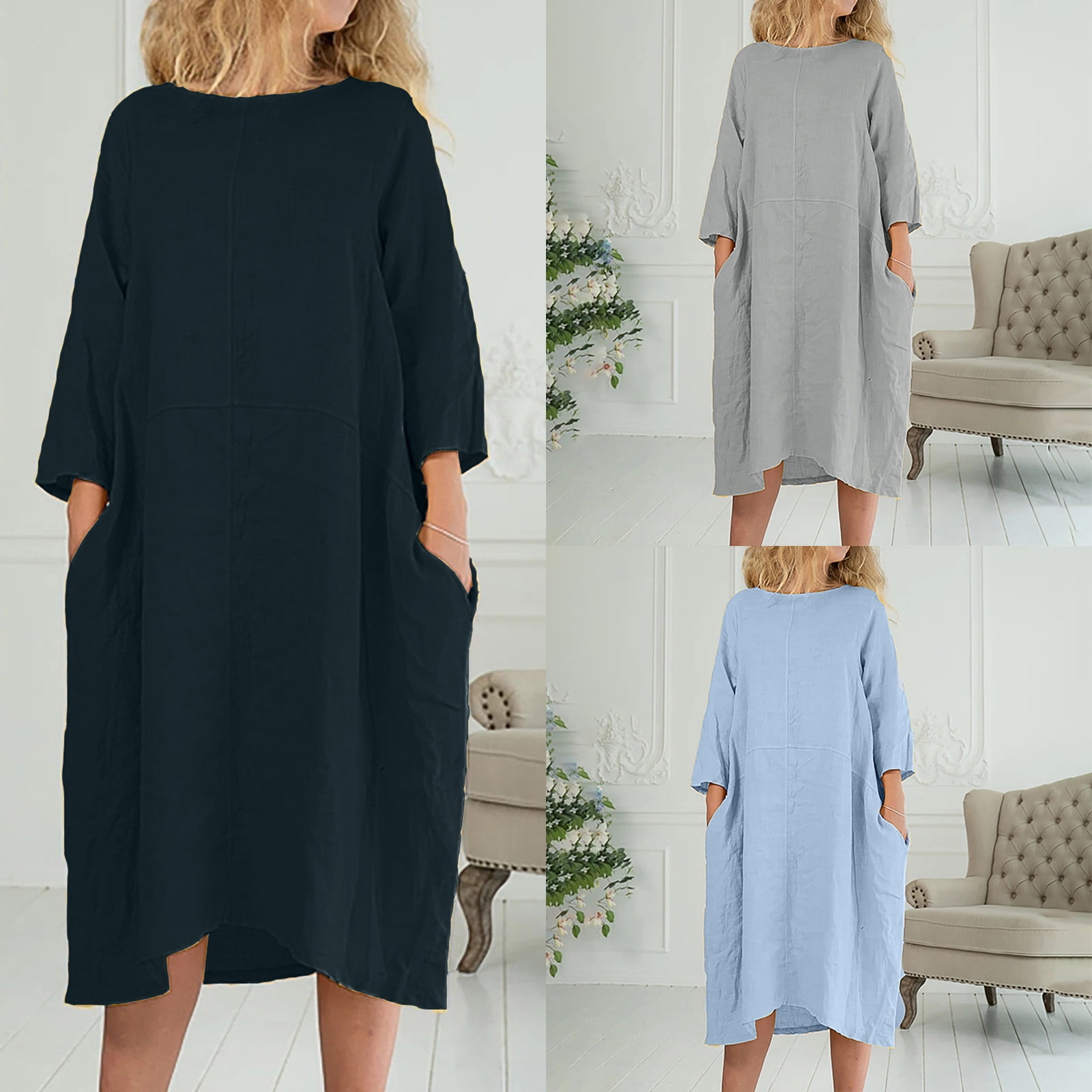 Click here for Cehvom Fashion Womens Casual Large Size Round Neck... prices