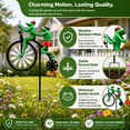 Whimsical Frog Wind Spinner Garden Stake, Vintage Bicycle Kinetic Metal ...