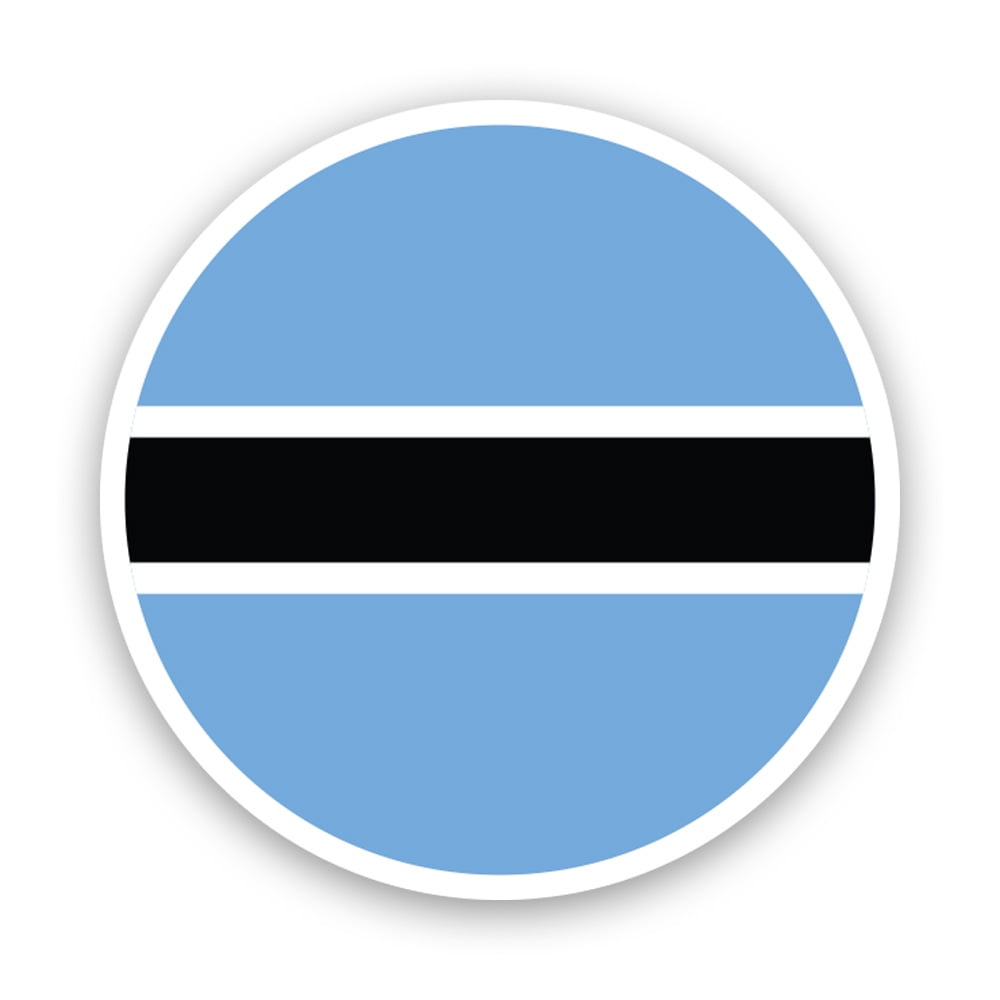 Round Botswana Flag Sticker Decal - Self Adhesive Vinyl - Weatherproof ...