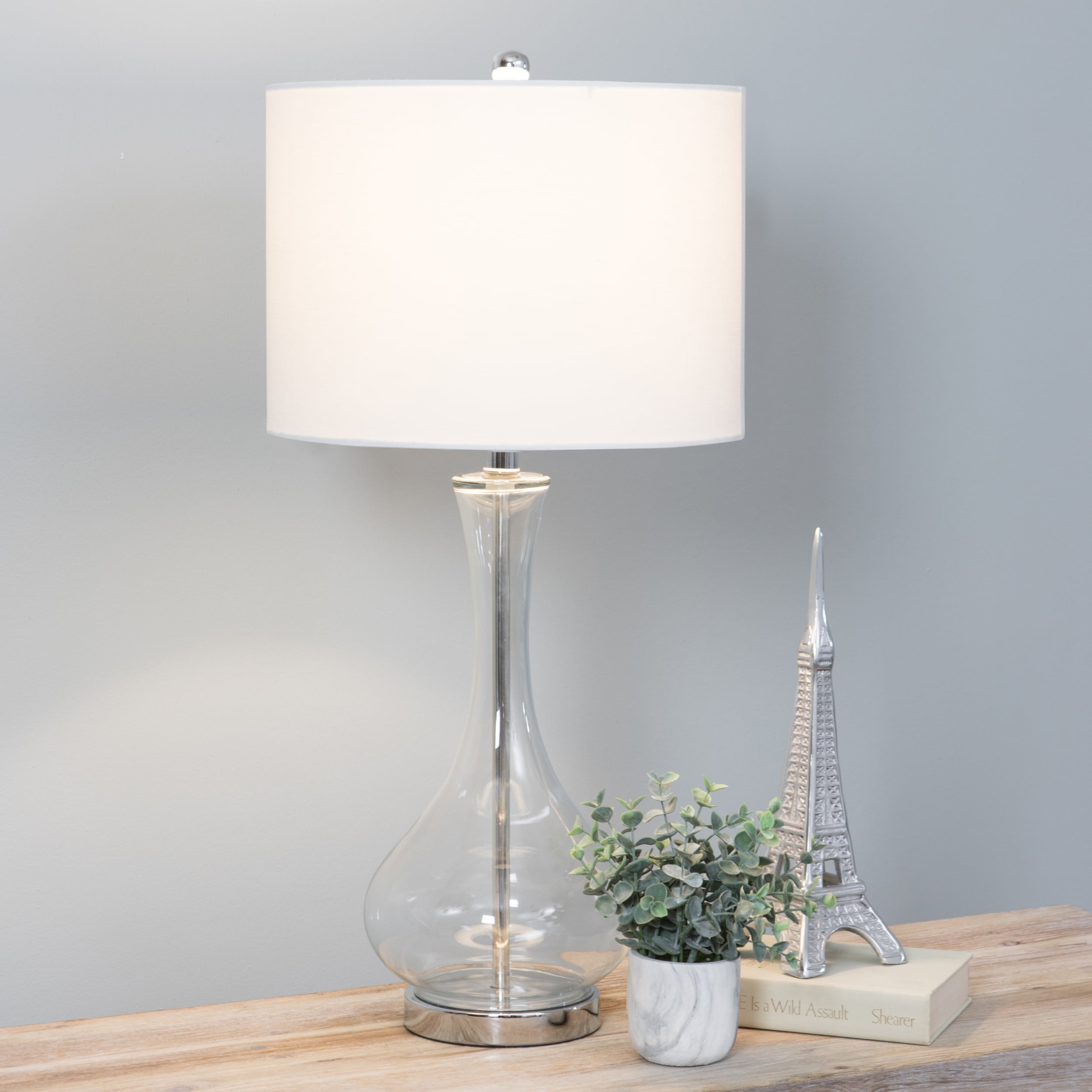 Bevin Clear Glass Table Lamp - Walmart.com