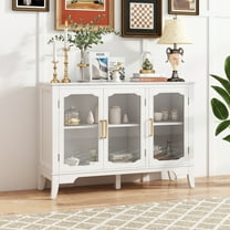 Christopher Knight Home 47.9" Storage Cabinet with Glass Doors and ...
