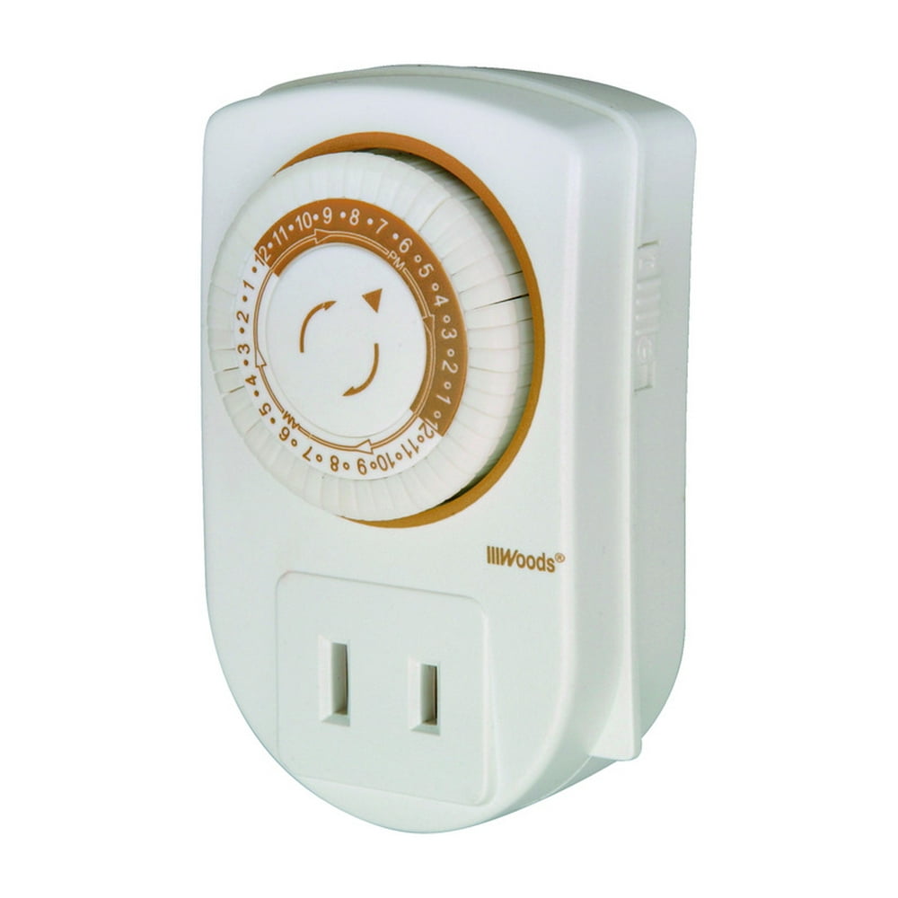Coleman Cable Indoor Mini Mechanical Timer 125 volt White - Walmart.com ...