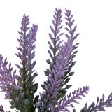 Mainstays 10.5" Artificial Lavender Flower Stems in Ribbed Glass Vase ...