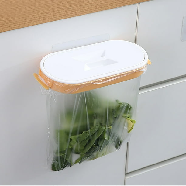 Door Garbage Rack Cabinet Hanger Hanging Trash Bag Trash Can Kitchen ...
