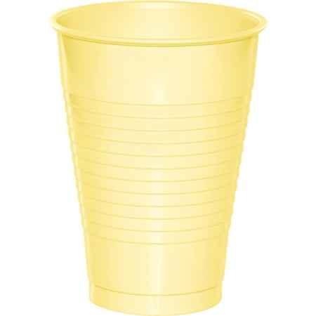 Club Pack of 240 Mimosa Yellow Disposable Plastic Drinking Party ...