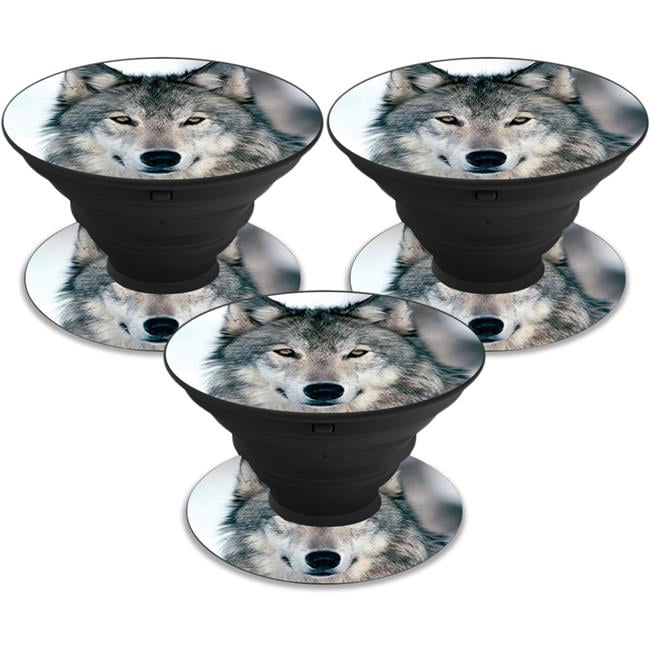 MightySkins POSOCK-Wolf Skin Decal Wrap for Pop Sockets Sticker - Pack ...