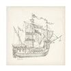 Richard Foust 'Antique Ship Sketch VIII' Canvas Art - Walmart.com