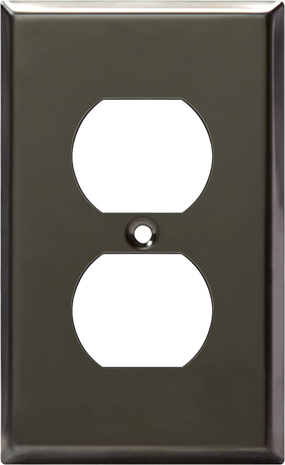 ENERLITES Duplex Receptacle Metal Wall Plate, Stainless Steel Outlet ...