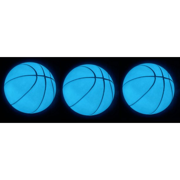 Toys+ 3 Pack! Inflatable Blue Glow in The Dark Mini Basketballs ...