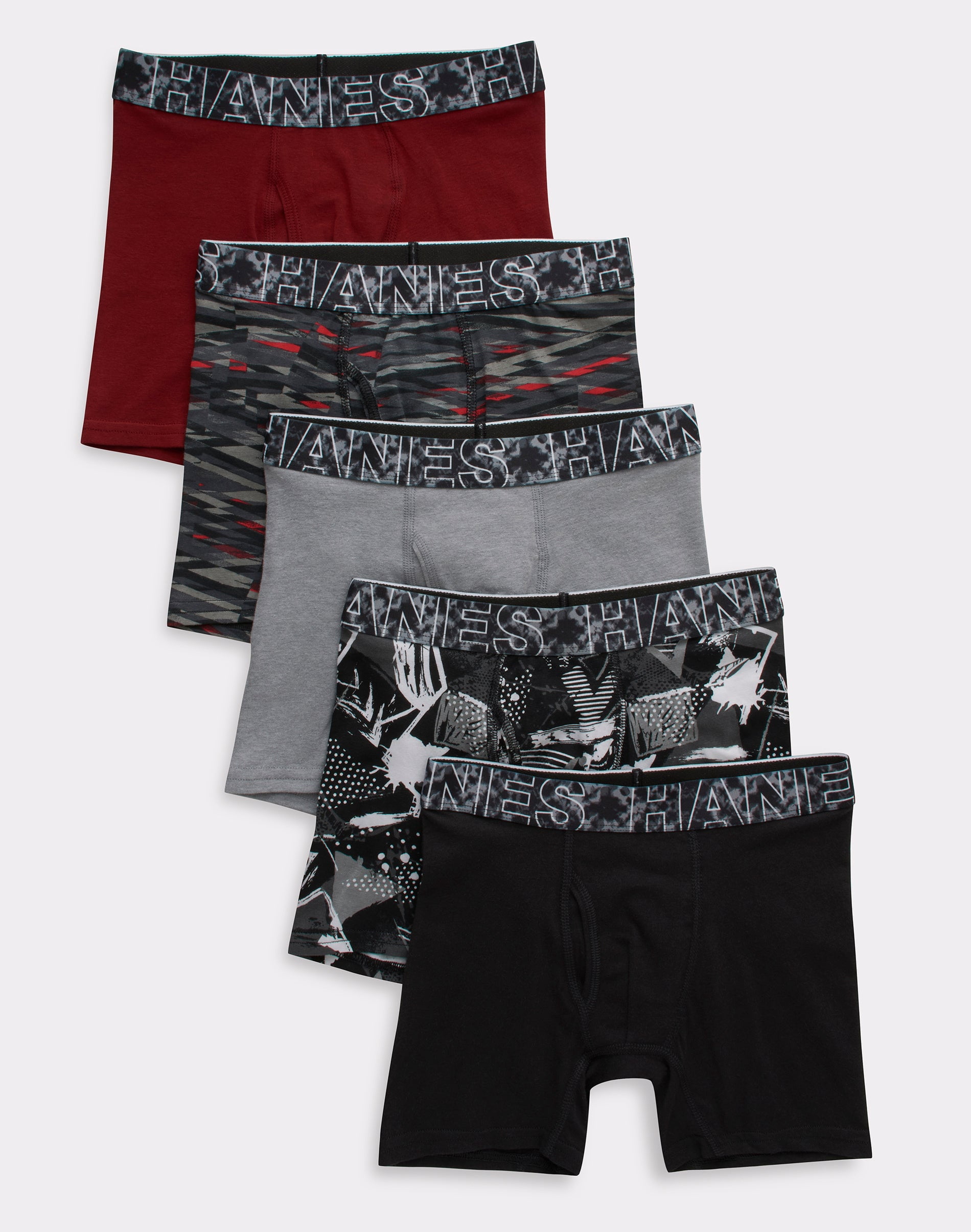 Hanes Boys Stretch Fabric Boxer Briefs 5-Pack - Walmart.com