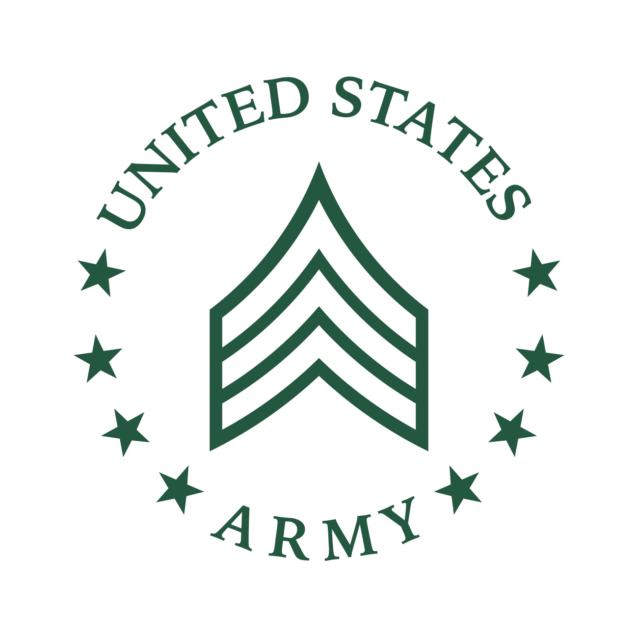 E-5 Sergeant US Army Rank Sticker Decal Die Cut - Self Adhesive Vinyl ...