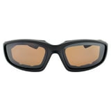 Raze Eyewear SR-2 ANSI Z87 Padded Motorcycle Safety Glasses Black Frame ...